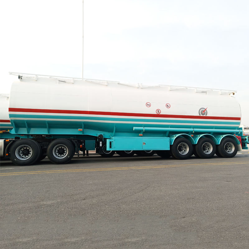 Aluminum Stainless Steel Fuel Oil Tanker Trailer 3 Axle 4 Compartment ...